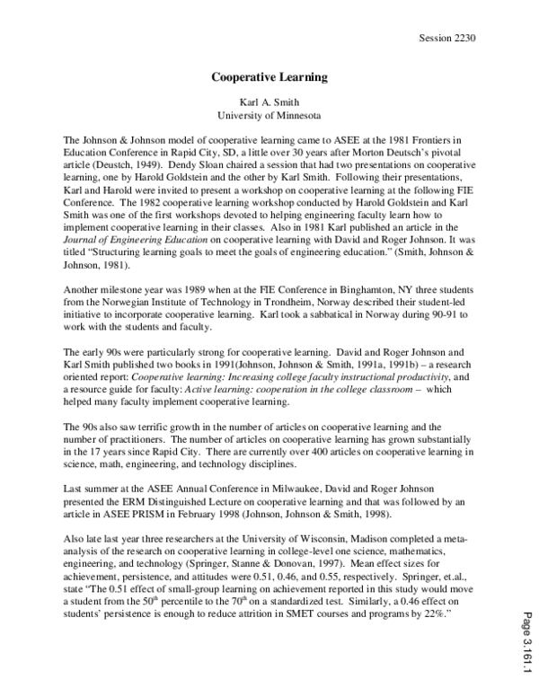 (PDF) Cooperative Learning (PDF) Cooperative Learning