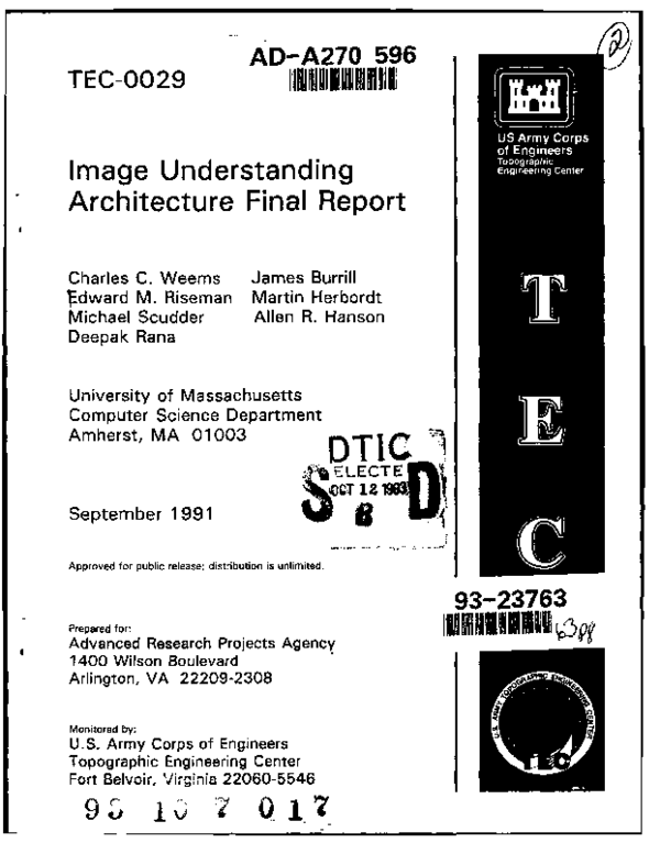 (PDF) AD-A 270 596 TEC-0029 IEflIIlllr Image Understanding Eiennr ...