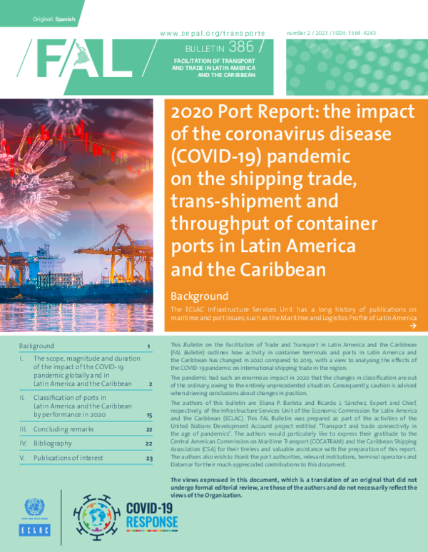(PDF) 2020 Port Report: the impact of the coronavirus disease (COVID-19 ...