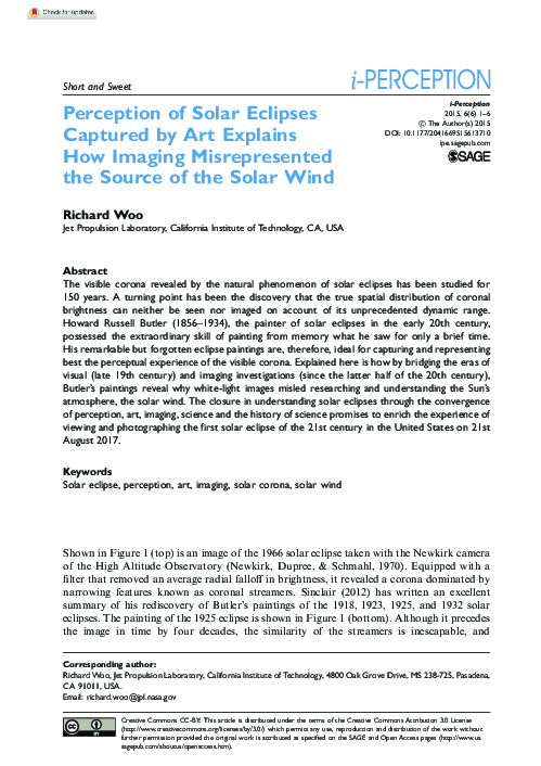 (PDF) Perception of Solar Eclipses Captured by Art Explains How Imaging ...