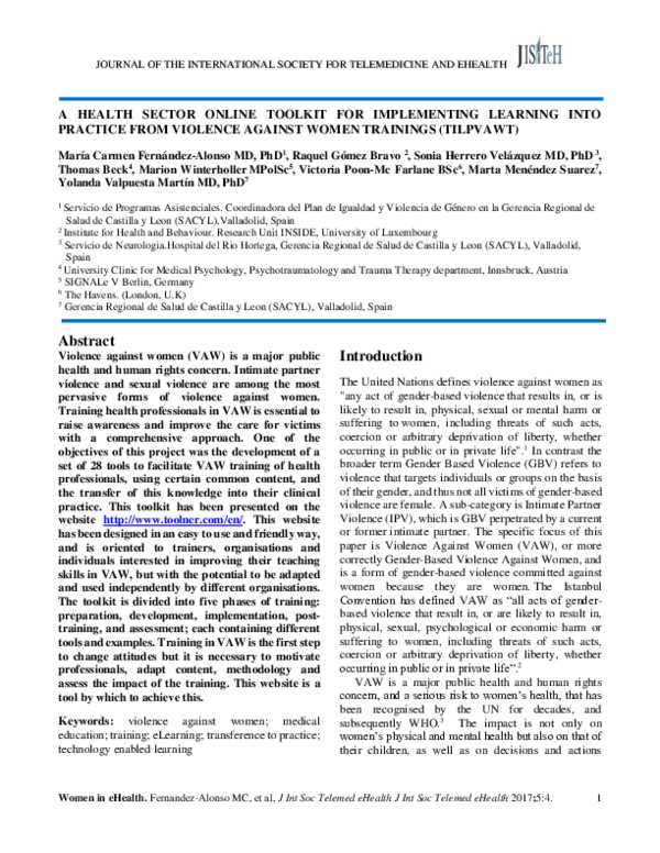 (PDF) A Health Sector Online Toolkit for Implementing Learning into ...