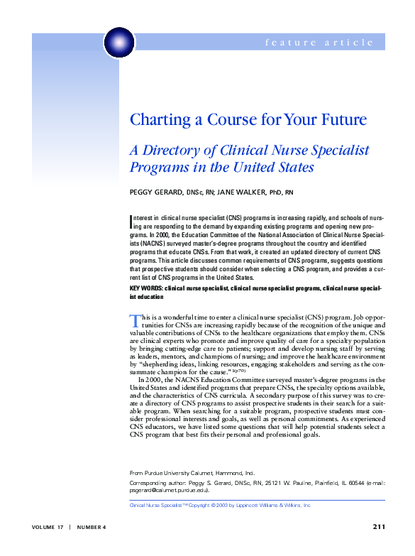 (PDF) Charting a Course for Your Future
