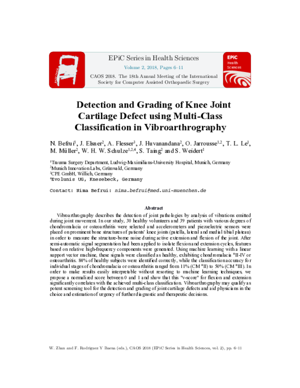 (PDF) Detection and Grading of Knee Joint Cartilage Defect using Multi-Class Classification in ...