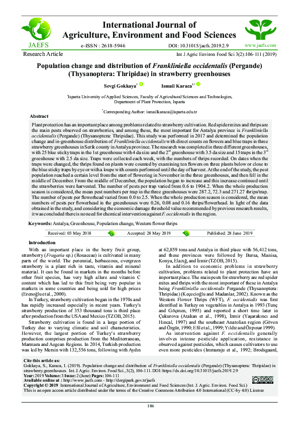 (PDF) Population change and distribution of Frankliniella occidentalis ...