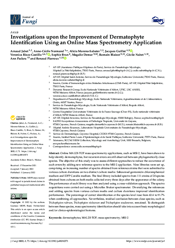 (PDF) Investigations upon the Improvement of Dermatophyte ...