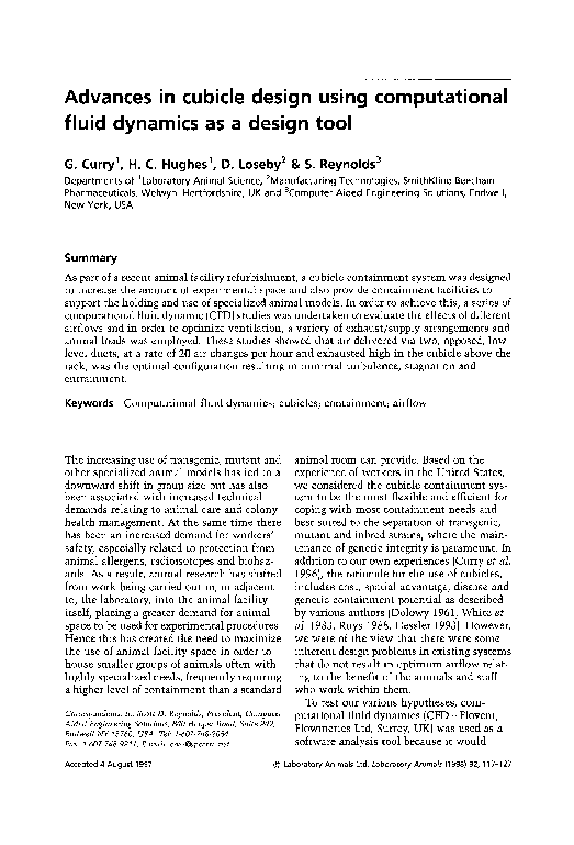 (PDF) Advances in cubicle design using computational fluid dynamics as a design tool | David ...