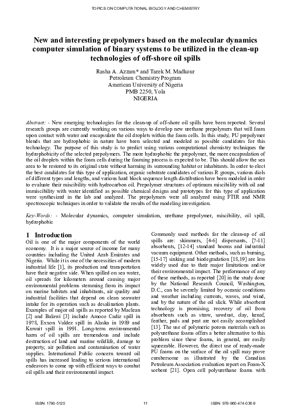 (PDF) New and interesting prepolymers based on the molecular dynamics computer simulation of ...