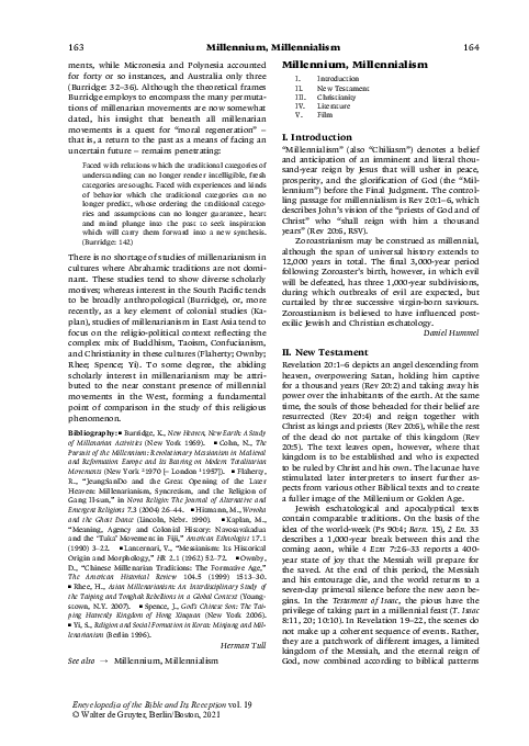 (PDF) Millennium, Millennialism