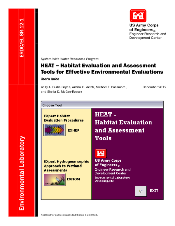 (PDF) HEAT - Habitat Evaluation and Assessment Tools for Effective ...