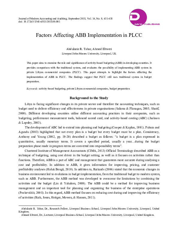 (PDF) Factors affecting strategy implementation
