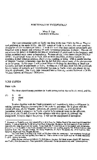 (PDF) POSITIONALS IN YUCHI/EUCHEEl