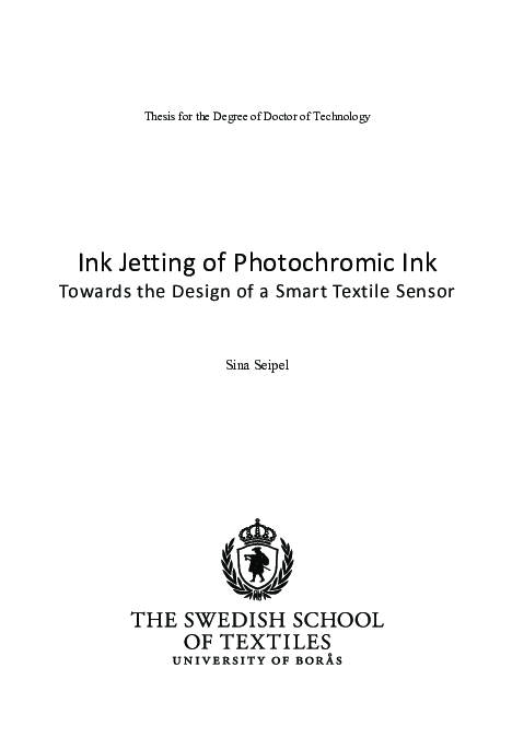 (PDF) Photochromic Ink for Smart Textile Sensors