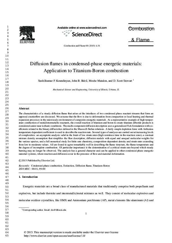 (PDF) Diffusion flames in condensed-phase energetic materials ...