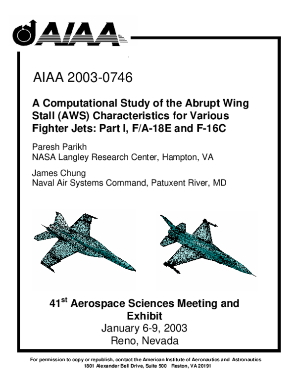 (PDF) A computational study of the abrupt wing stall (AWS ...