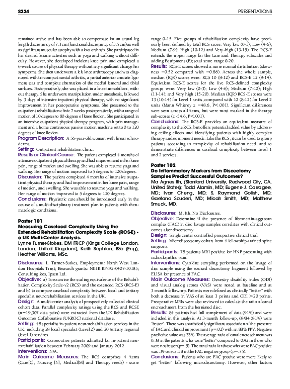 (PDF) Poster 101 Measuring Caseload Complexity Using the Extended Rehabilitation Complexity ...