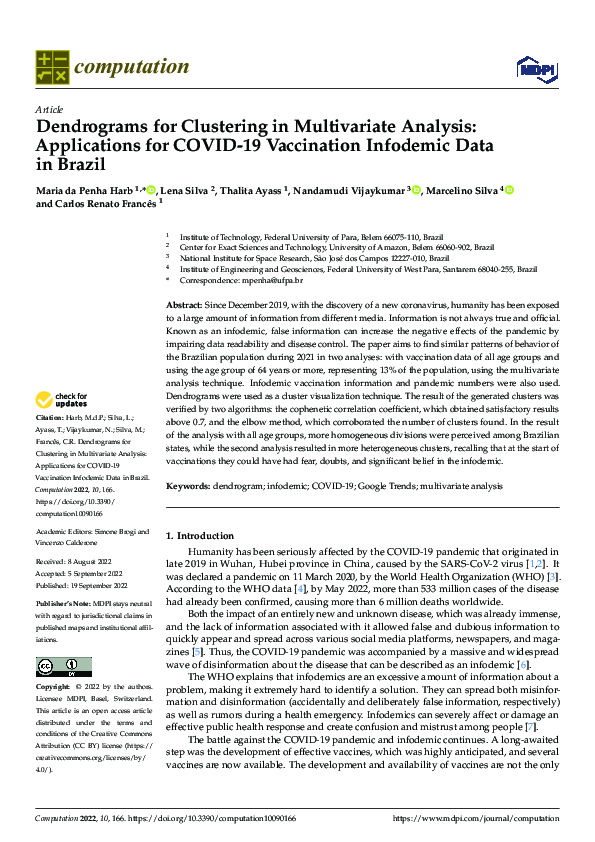 (PDF) Dendrograms for Clustering in Multivariate Analysis: Applications for COVID-19 Vaccination ...