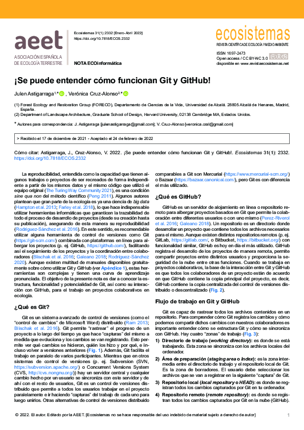 (PDF) ¡Se puede entender cómo funcionan Git y GitHub!