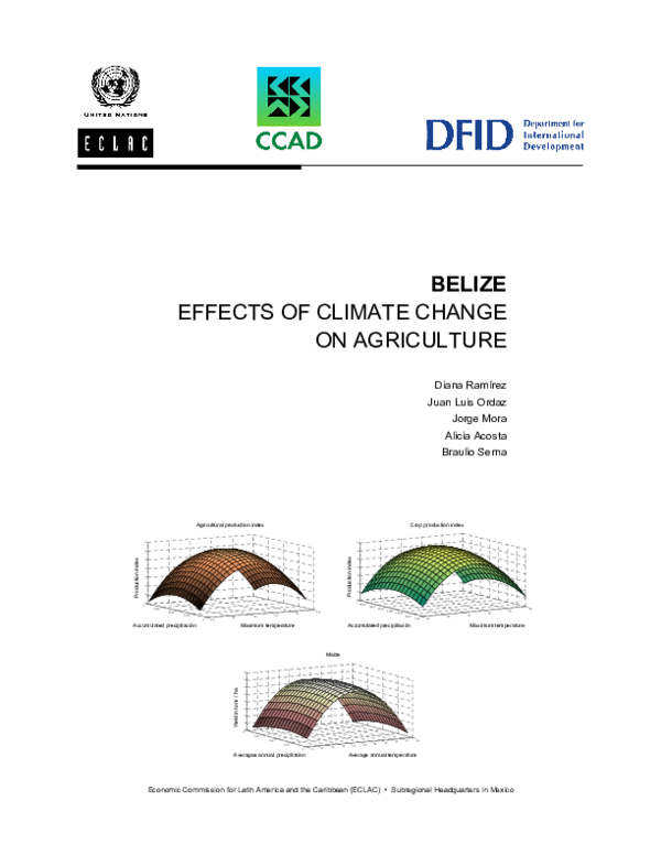 (PDF) Belize: Effects of climate change on agriculture