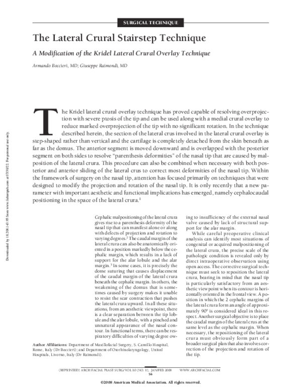 (PDF) The Lateral Crural Stairstep Technique
