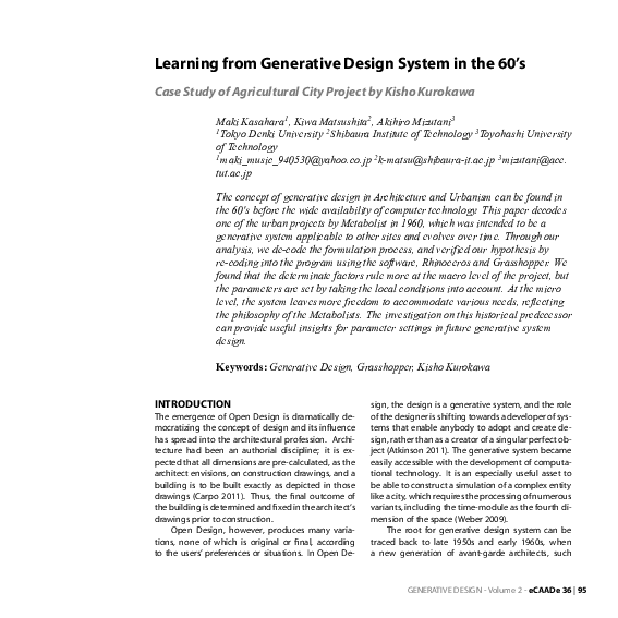 (PDF) Learning from Generative Design System in the 60's - Case Study of Agricultural City ...