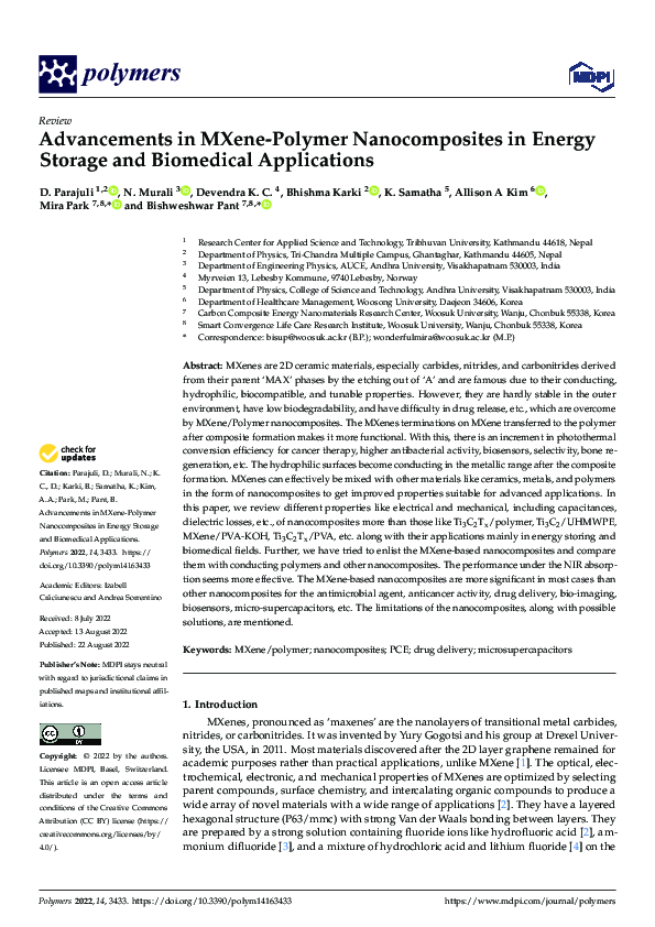 (PDF) Advancements in MXene-Polymer Nanocomposites in Energy Storage ...