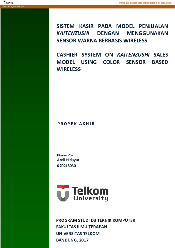 (PDF) Sistem Kasir Pada Model Penjualan Kaitenzushi Dengan Menggunakan ...