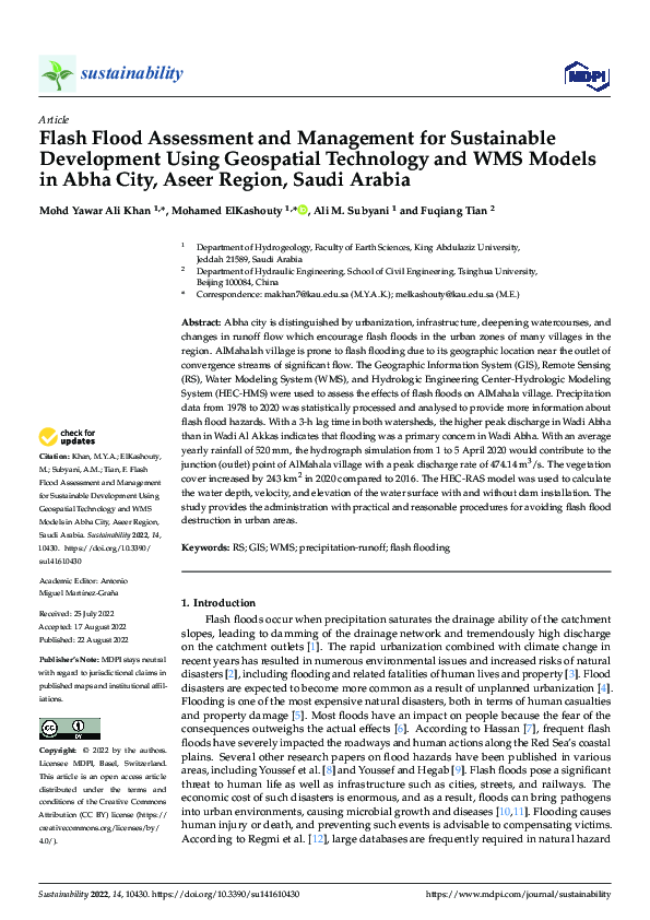 (PDF) Flood prevention dams for arid regions at a micro-scale sub-catchment, case study: Tabuk ...