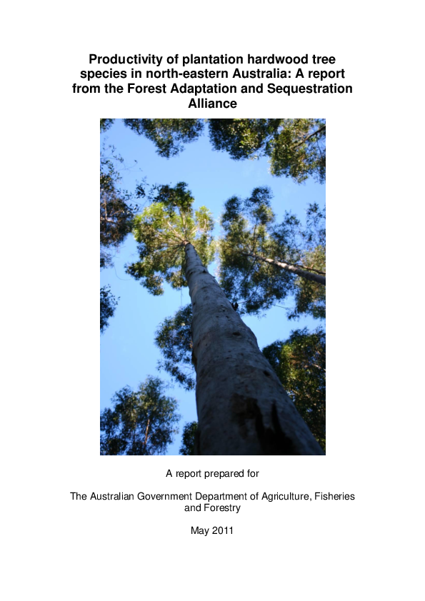 (PDF) Productivity of plantation hardwood tree species in north-eastern ...