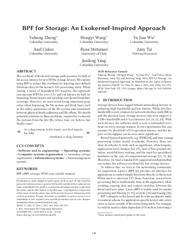 (PDF) BPF for storage