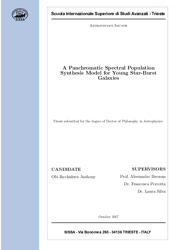 Pdf A Panchromatic Spectral Population Synthesis Model For Young Star Burst Galaxies
