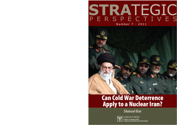 (PDF) Can Cold War Deterrence Apply to a Nuclear Iran?
