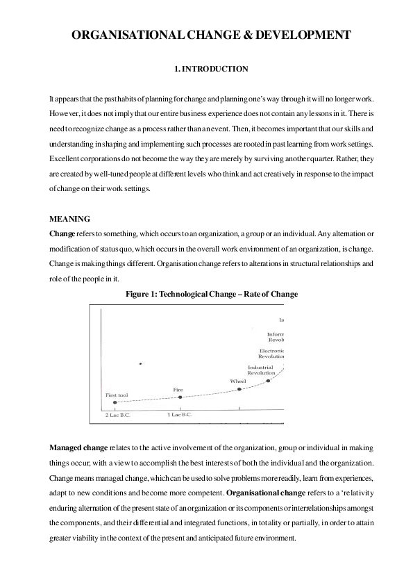 (PDF) Organisational Change and Development