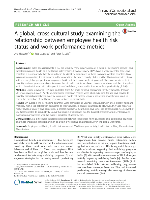 (PDF) A global, cross cultural study examining the relationship between ...