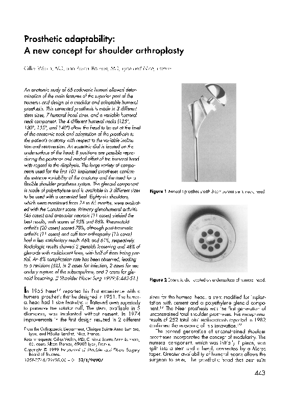 (PDF) Prosthetic adaptability: A new concept for shoulder arthroplasty ...