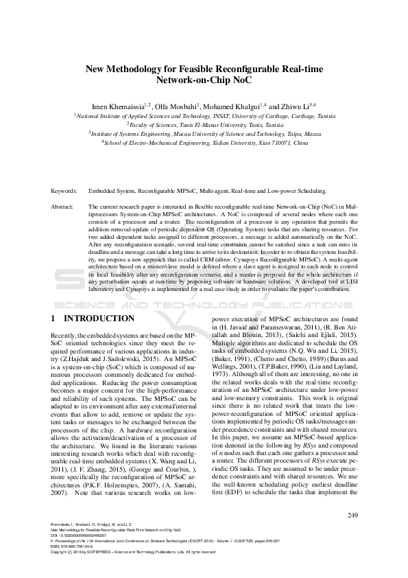 Pdf New Methodology For Feasible Reconfigurable Real Time Network On