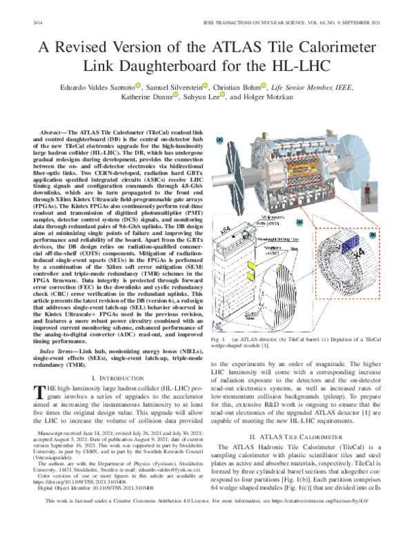 (PDF) A Revised Version of the ATLAS Tile Calorimeter Link Daughterboard for the HL-LHC