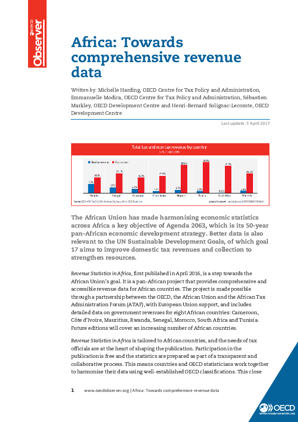 (PDF) Africa: Towards comprehensive revenue data