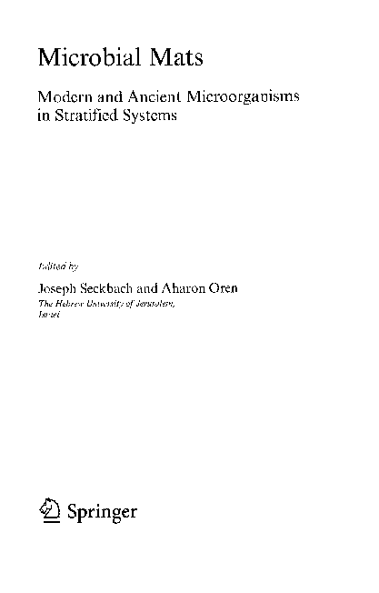 (PDF) Microbial Mats: Modern and Ancient Microorganisms in Stratified Systems