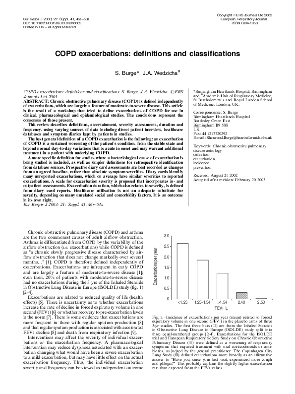 (PDF) COPD exacerbations: definitions and classifications