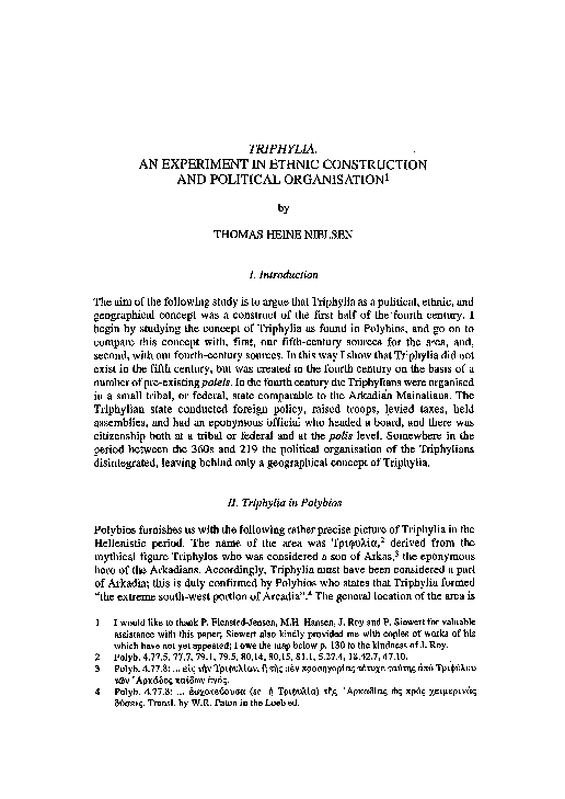 (PDF) Triphylia. An Experiment in Ethnic Construction and Political ...