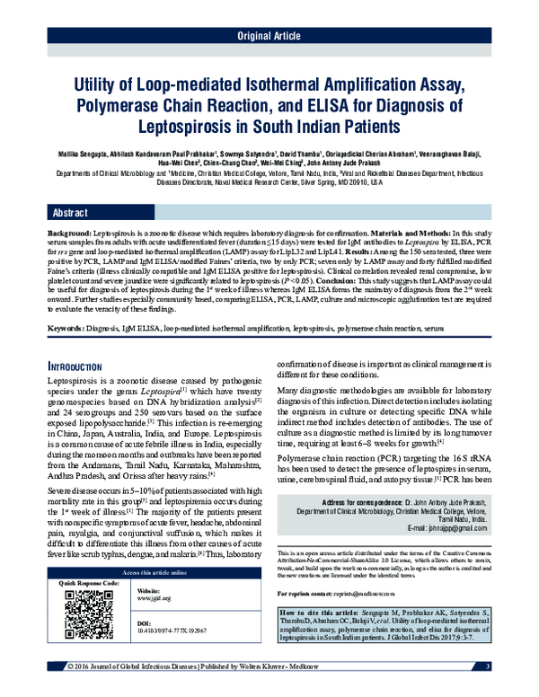 (PDF) Utility of loop-mediated isothermal amplification assay ...