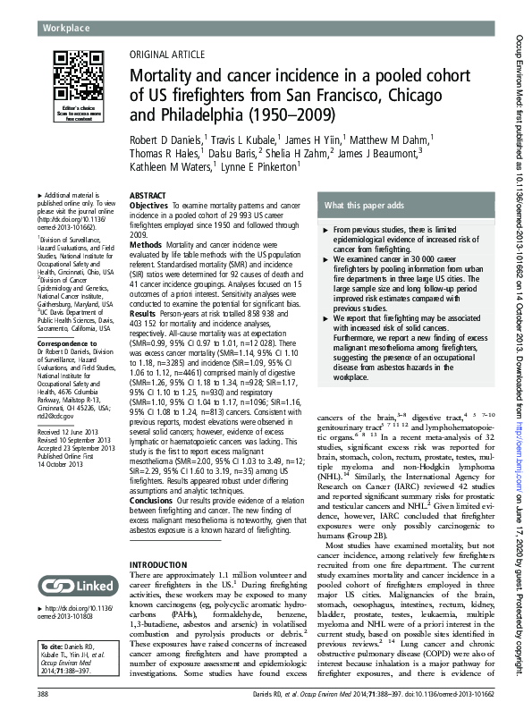 (PDF) Mortality and cancer incidence in a pooled cohort of US ...