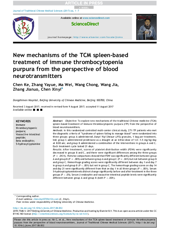 (PDF) New mechanisms of the TCM spleen-based treatment of immune ...