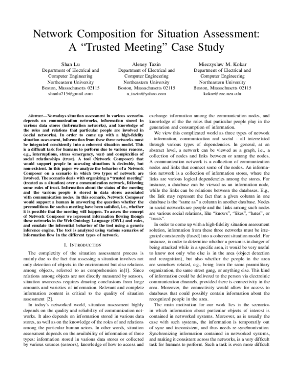 (PDF) Network composition for situation assessment: A “trusted meeting ...