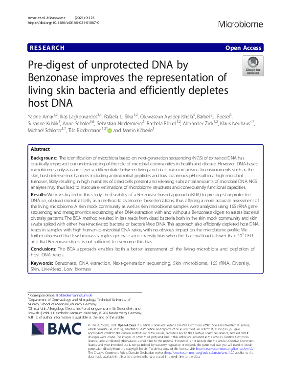 (PDF) Pre-digest of unprotected DNA by Benzonase improves the ...