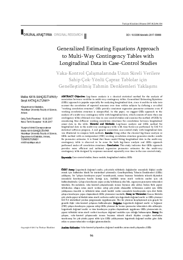 (PDF) Generalized Estimating Equations Approach to Multi-Way ...
