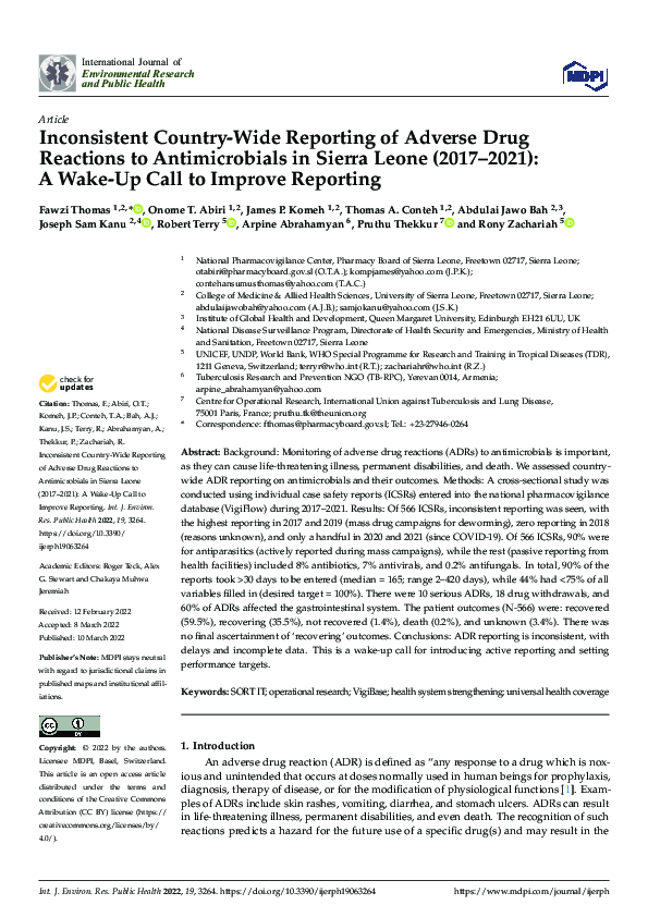 Inconsistent Country-Wide Reporting of Adverse Drug Reactions to ...