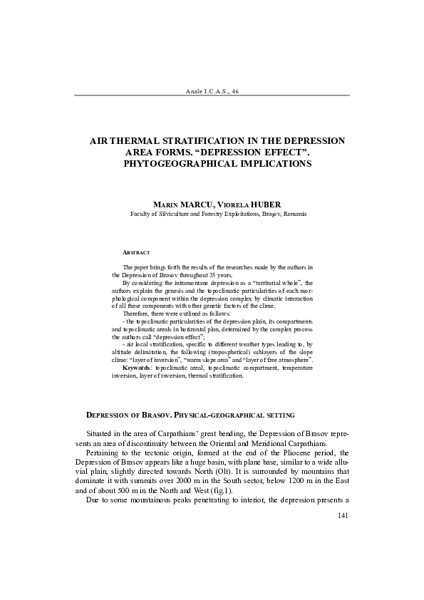 (PDF) Air thermal stratification in the depression area forms ...