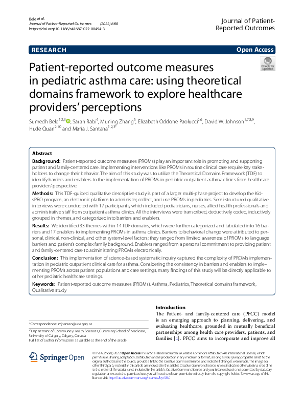(PDF) Patient-reported outcome measures in pediatric asthma care: using ...