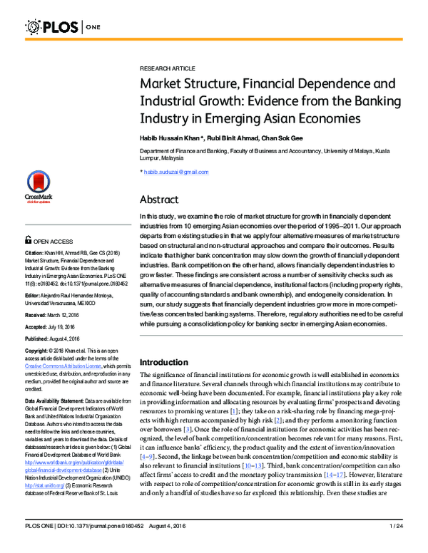 (PDF) Market Structure, Financial Dependence and Industrial Growth ...
